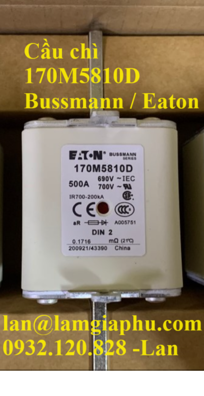 Cầu chì Eaton Bussmann-170M5810D FUSE 500A 690V