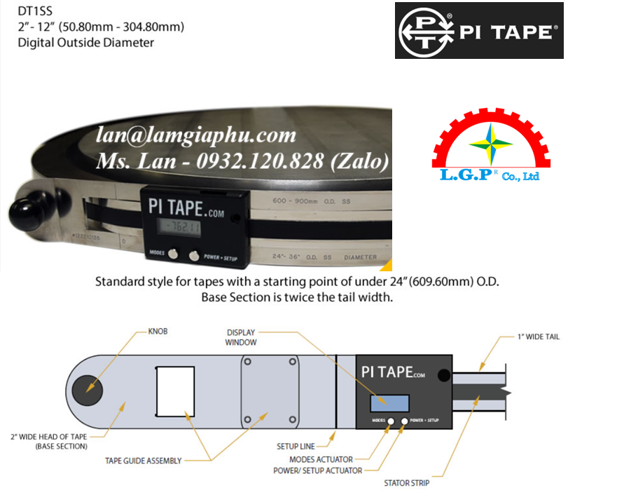 PI TAPE DT1SS - Thước đo đường kính ngoài O.D